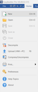 Guia Como Criar um Novo Projeto no EasyBuilder Pro